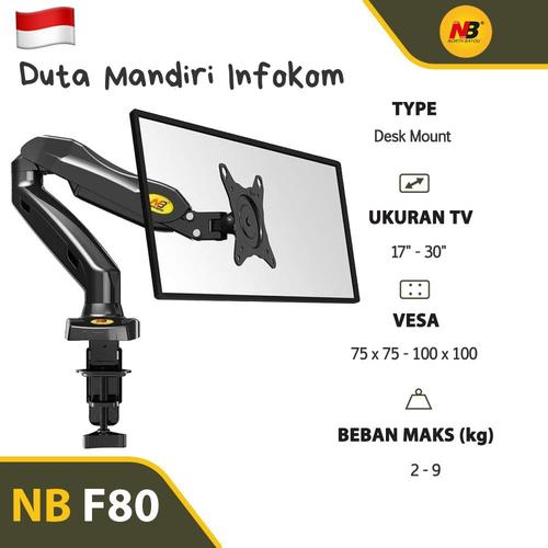 Jual North Bayou NB F80 - Bracket TV Monitor LED LCD 17"- 30" Arm ...