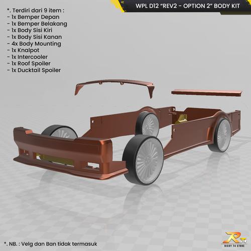 Jual WPL D12 Body Kit Set Rev2 Option 2 - Body Kit Part RC Drift 3D ...