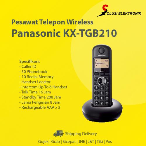 Jual Telepon Wireless Panasonic KX-TGB210 / Telephone Rumah Kantor - KX ...
