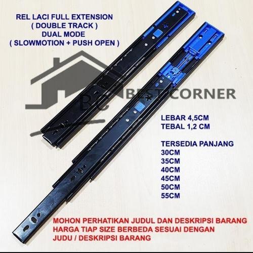Jual REL LACI TWIN DUAL FUNGSI 45cm PUSH OPEN SLOWMOTION/SOFTCLOSING ...