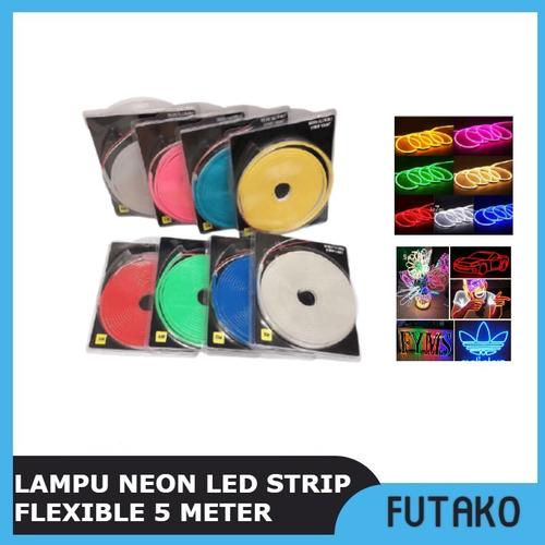 Jual Lampu LED Neon Flex LED Strip Flexible 5 Meter DC 12V IP65 ...
