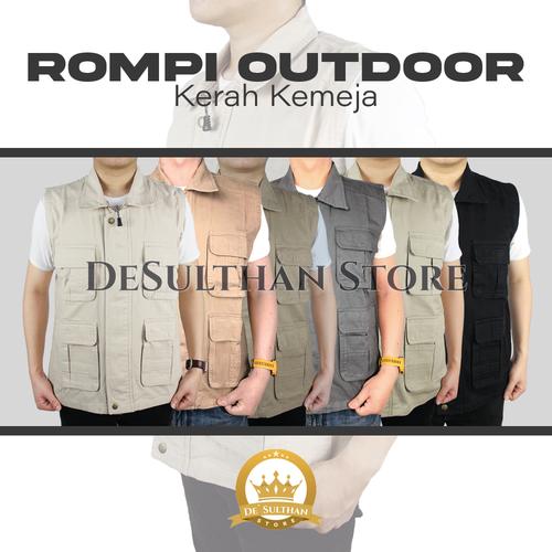 Jual Rompi Kanvas Rompi Lapangan Vest Kemeja Banyak Kantong High ...