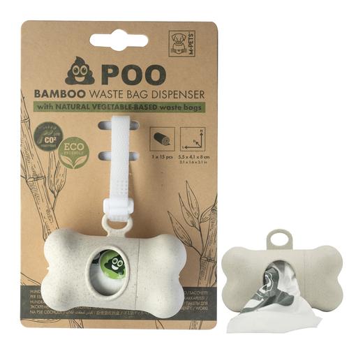 Jual M-Pets Dog Poop Bag Bamboo Dispenser Isi 1x15 pcs / Plastik Poop ...