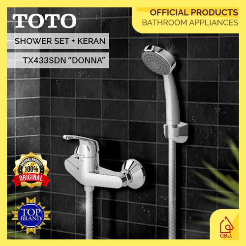 Jual SET HAND SHOWER MANDI + KERAN TOTO TX433SDN / KERAN MIXER PANAS ...