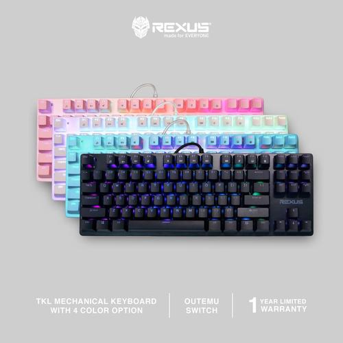 Jual KEYBOARD GAMING REXUS MX 9 - MX9 MECHANICAL TKL - WHITE, BROWN ...