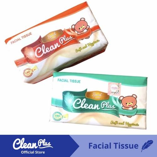 Jual tisu Tissue Clean plus NICE facial tissue 180 sheets 2ply ...