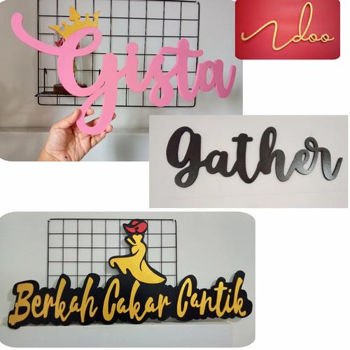 Jual huruf kayu custom - huruf kayu custom backdrop - huruf kayu - Ungu ...