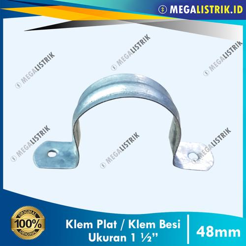 Jual Klem Plat 1 1/2" / Klem Besi Seng / Klem Pipa 48mm / Klem Omega 1 ...