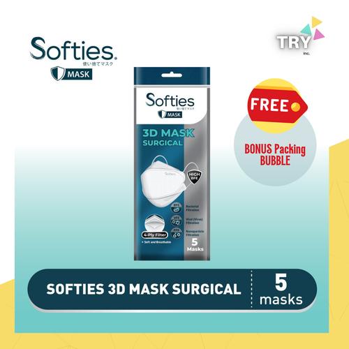 Jual Masker SOFTIES 3D Mask Surgical isi 5 pcs model KF94 by Softex ...