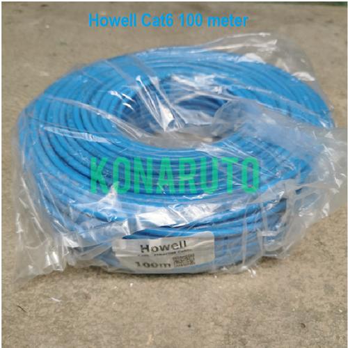 Jual Howell Kabel Lan Cat6 100m UTP RJ45 Cat 6 100 meter ethernet ...