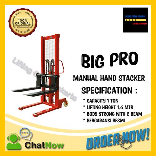 Jual Hand Stacker Manual 1 Ton / 1000 Kg BIGPro - Jakarta Pusat ...