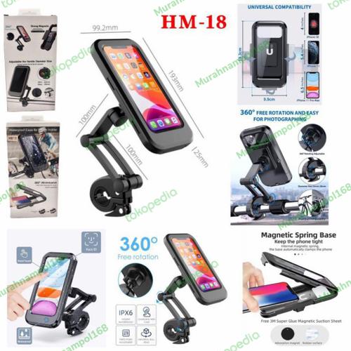 Jual MN - Holder HP Motor Stang GPS 6.3" Waterproof 360 Degree Rotasi HJ89 - HM-06 Spion ...