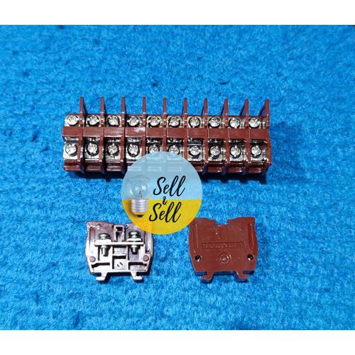 Jual Terminal Block TR10 Cokelat / Terminal TR 10 Model Kasuga 600V 20A ...