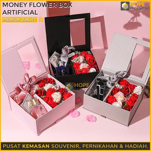 Jual Bloom Box Money/Uang Flower Box/ Bunga Flower Box Hampers Souvenir ...