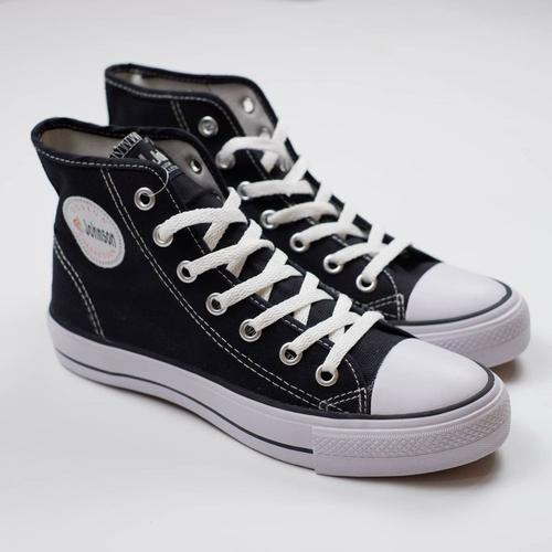 Jual Sepatu Johnson Basic Black White High Original 100% - Black White ...