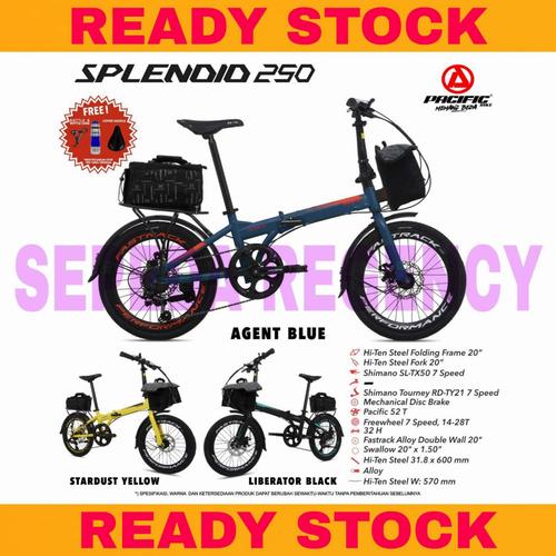 Jual Sepeda Lipat PACIFIC SPLENDID 250 20 Inch Shimano 7 Speed Garansi ...