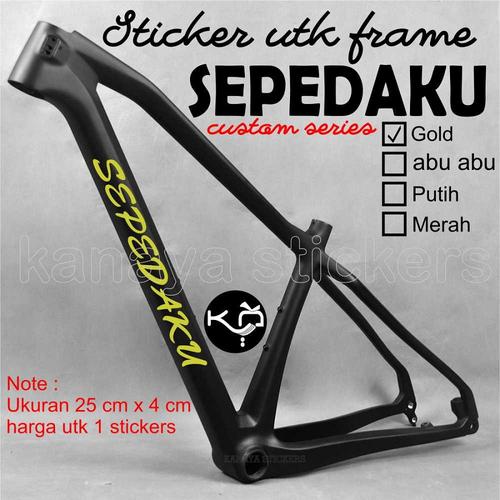 Jual stiker cutting sticker frame sepeda lipat roadbike custom sepedaku ...