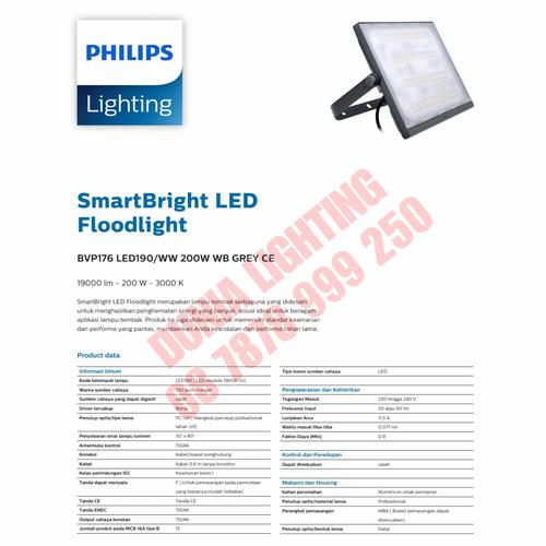 Jual PHILIPS FLOOD LIGHT LED BVP176 LED190 200W lampu sorot led 200watt ...