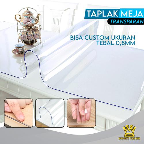 Jual (KK) TAPLAK MEJA ALAS MEJA PLASTIK PVC TRANSPARAN BISA CUSTOM ...