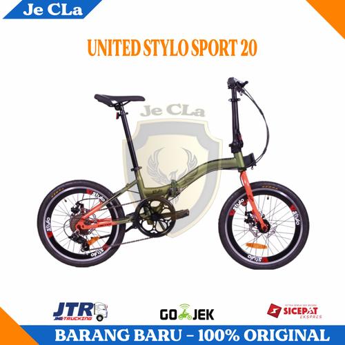 Jual Sepeda Lipat UNITED STYLO 20 Inch 6 Speed (JNE) - Black Green ...