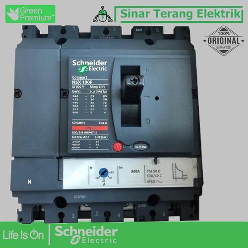 Jual Schneider Electric MCCB Compact NSX100F TM50D 36kA 4P 50A LV429643 ...