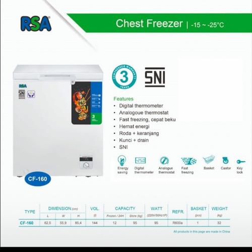 Jual chest freezer rsa by GEA cf160 low Watt - Jakarta Utara - senen ...