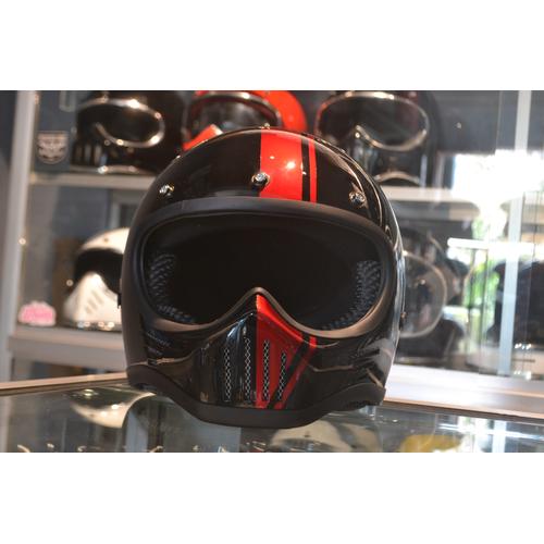 Jual HELM CUSTOM CAKIL M30 SIMPSON TRACKER BLACK MAROON WITH INNER ...