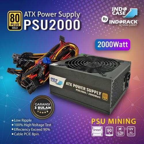 Promo PSU2000 - PSU ATX 2000W PURE 80+ GOLD MINING - INDOCASE Cicil 0% ...