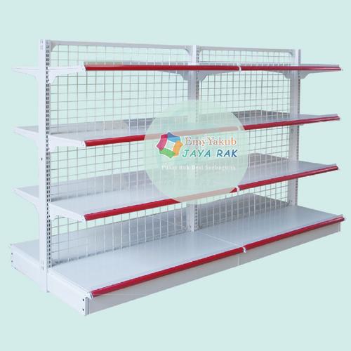 Jual RAK TOKO MINIMARKET SUPERMARKET DOUBLE STARTING/JOINTING 4SUSUN ...
