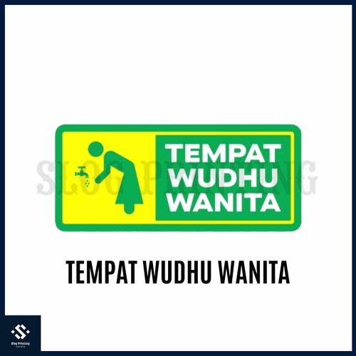 Jual Sticker Sign Rambu Tempat Wudhu Stiker Marka Masjid Mushola 23 x ...