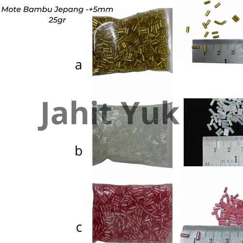 Jual Payet Bambu / Mote Payet Batang Jepang ORIGINAL -+5mm - pink ...