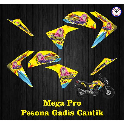 Jual Striping Stiker Mega Pro Motif Pesona Gadis Cantik - Putih - Kab ...