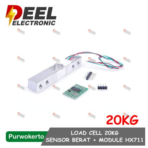 Promo LOAD CELL 20KG + HX711 MODULE SENSOR BERAT 20KG + HX711 WEIGHT ...