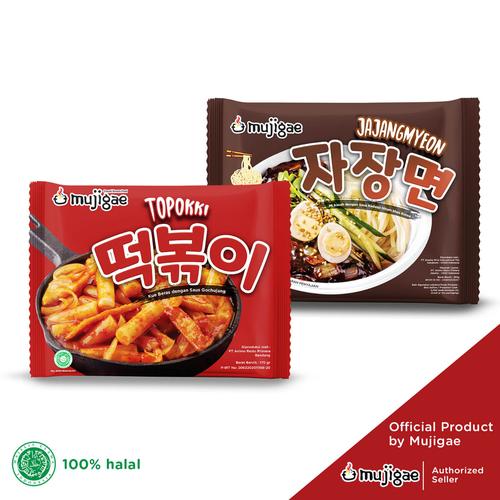 Promo BUNDLE Mujigae Topokki 170gr / Mujigae Jajangmyeon Mie Korea ...