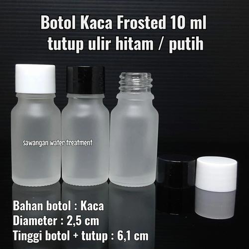 Jual Botol Kaca 10 ml Tutup Ulir Clear Frosted / Botol Kaca 10ml Tutup ...