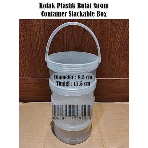 Jual Container Bulat Susun 4 / Mini Stackable Multi Box 4 in 1 ...
