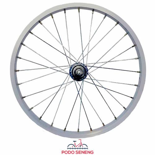 Jual Velg Sepeda Ukuran 18 Inch 20 Inch Alloy Silver Siap Pakai - Depan ...