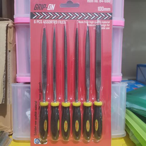 Jual kikir set 6 pcs Grip On kikir besi kayu file set kikir diamond ...