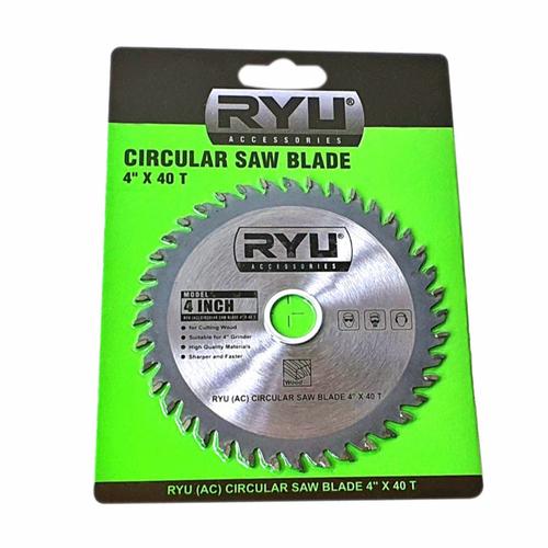 Jual RYU CIRCULAR SAW BLADE 4 INCH X 40 TEETH AC-BD142 MERK : RYU ...