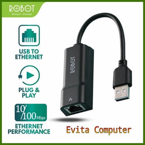 Jual USB to LAN 2.0 Ethernet Adapter ROBOT EA01 - Kota Depok - Evita Komputer | Tokopedia