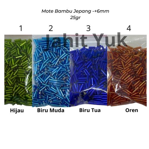 Jual Payet Bambu / Mote Payet Batang Jepang ORIGINAL -+6mm - 1. Hijau ...