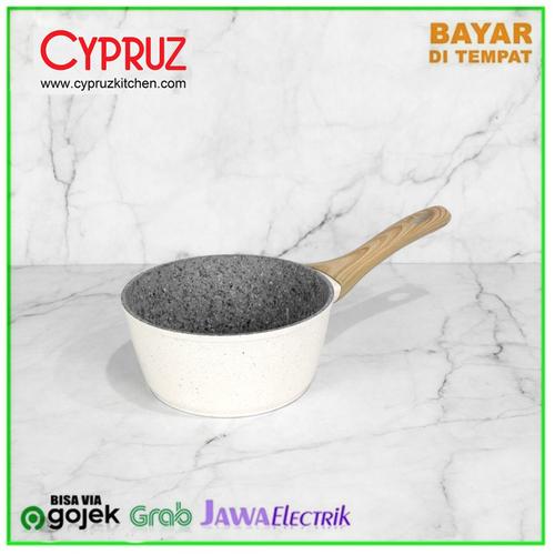 Promo Cypruz White Granite Sauce Pan / Panci Susu Tebal Anti Lengket 16 ...