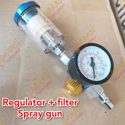 Jual spray gun kit regulator air filter spet filter udara spraygun ...