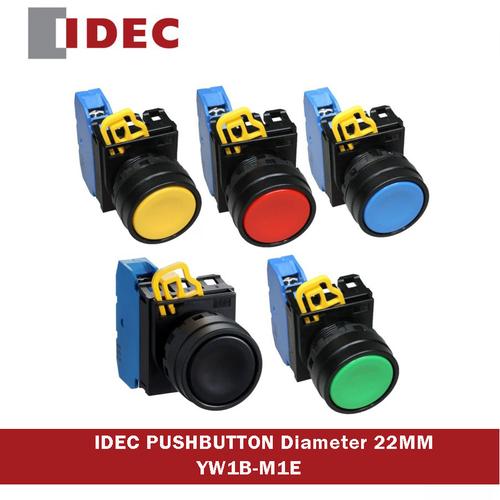 Jual Push Button IDEC flush 22mm 1NO YW1B-M1E10 Momentary - Hijau - Kota Tangerang Selatan ...