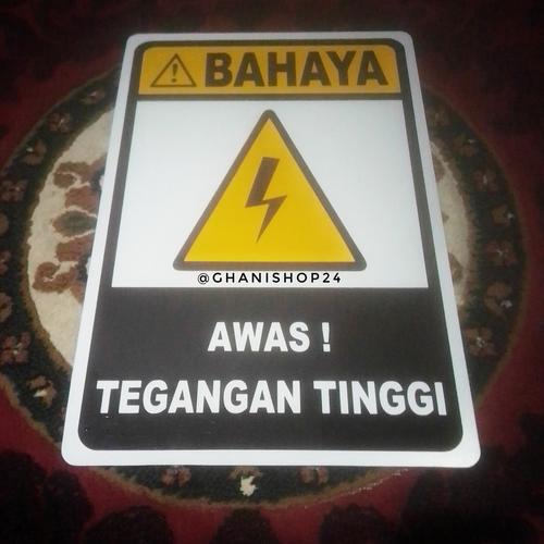 Jual Plang Rambu Bahaya Tegangan tinggi Alumunium Plat - 45cm X 60cm ...