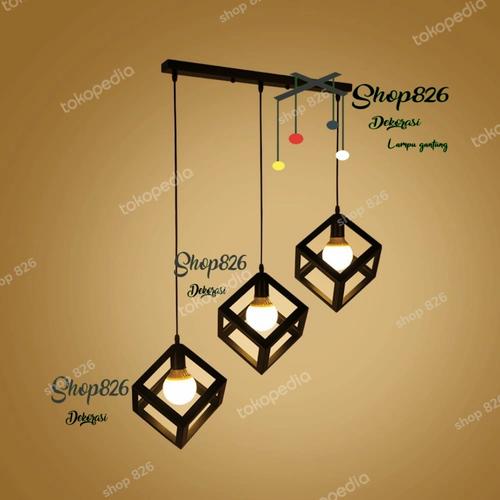 Jual lampu gantung hias ruang tamu mini bar 1set 3in1 - Kab. Bogor ...