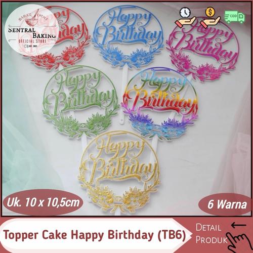 Jual Topper Cake Happy Birthday (TB6) / Toppers Kue Tulis Ulang Tahun ...