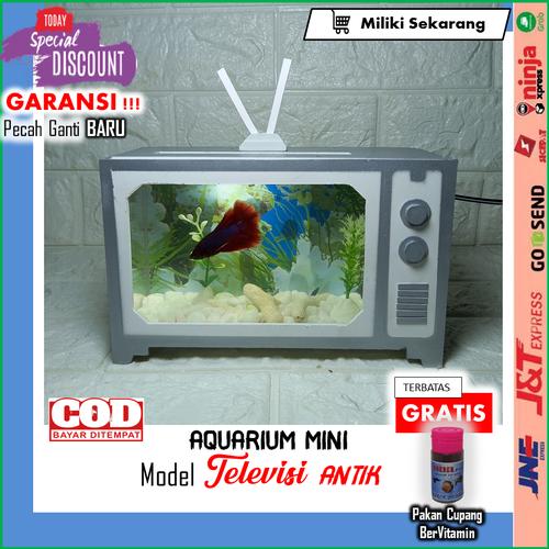 Jual AQUARIUM MINI Akuarium Soliter Mini Model Televisi Antik Ikan ...