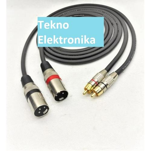 Jual Kabel Audio 2 Jalur XLR Male to RCA Male 2-2 Canare Standart 50CM ...