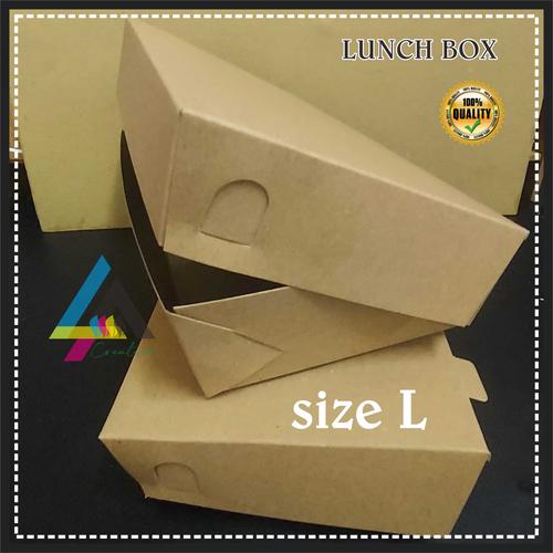 Jual Dus Kotak Makan Kertas /Paper Lunch Box / Kemasan Makanan Kraft ...